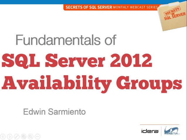 Fundamentals of SQL Server 2012 Availability groups | PPT
