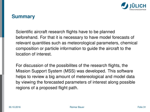 MSS - Software for planning research aircraft missions. | PPT