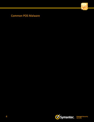 Point of Sale (POS) Malware: Easy to Spot, Hard to Stop | PDF