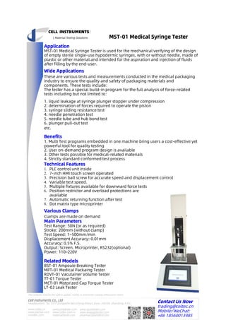 Three Ways the MST-01 Enhances Syringe Safety | PDF