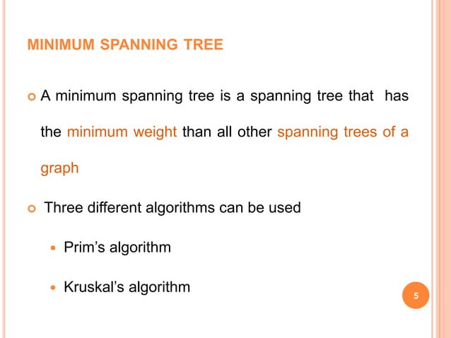 Graph Application Minimum Spanning Tree Mst Pptx Computing