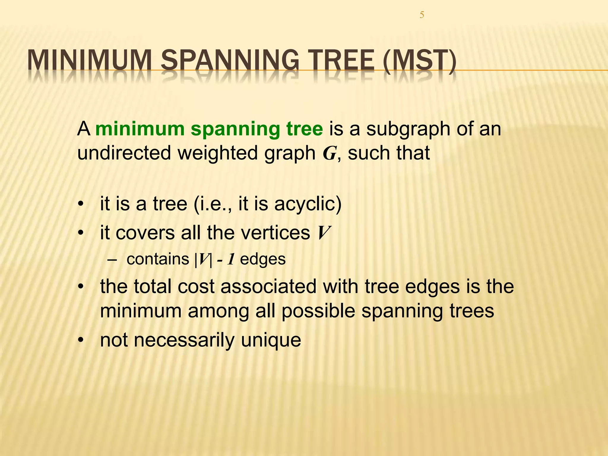 Minimum spanning tree | PPTX