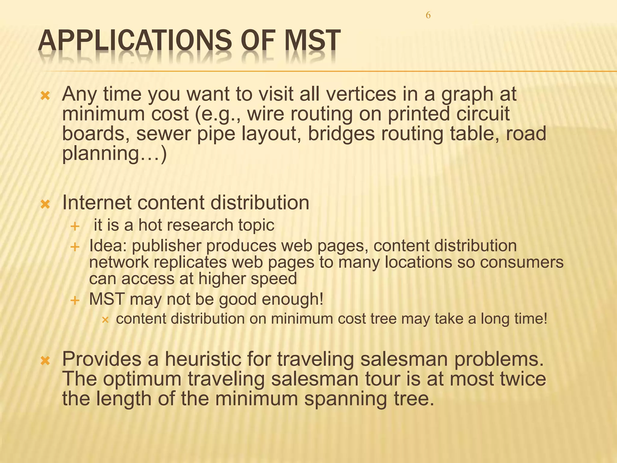 Minimum spanning tree | PPTX