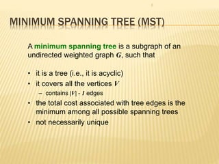 Minimum spanning tree | PPTX