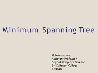 Minimum Spanning Tree | PPT