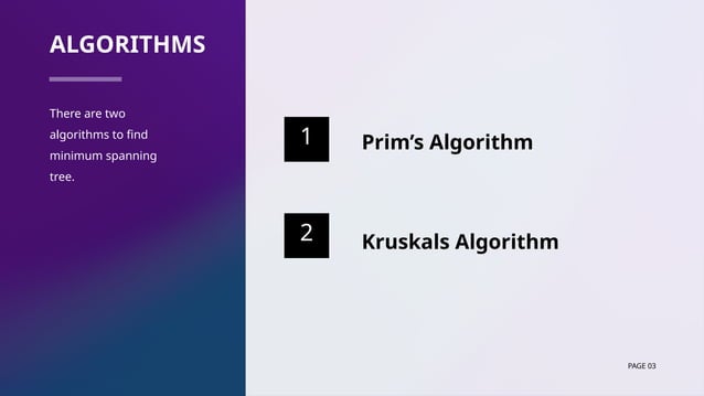 Minimum Weight Spanning Tree In Operational Research Ppt