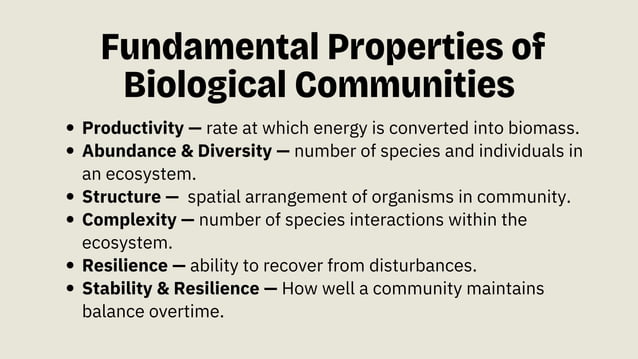 UNDERSTANDING BIOLOGICAL COMMUNITIES AND SPECIES INTERACTIONS | PDF