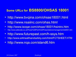 Management system of health and safety. | PPT