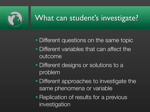 Planning Student Investigations in Science | KEY