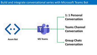 Build and integrate conversational series with Microsoft Teams Bot | PPTX