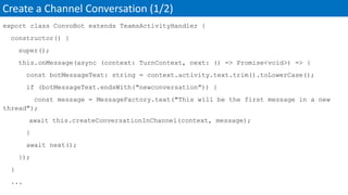 Build and integrate conversational series with Microsoft Teams Bot | PPTX | Web Conferencing ...