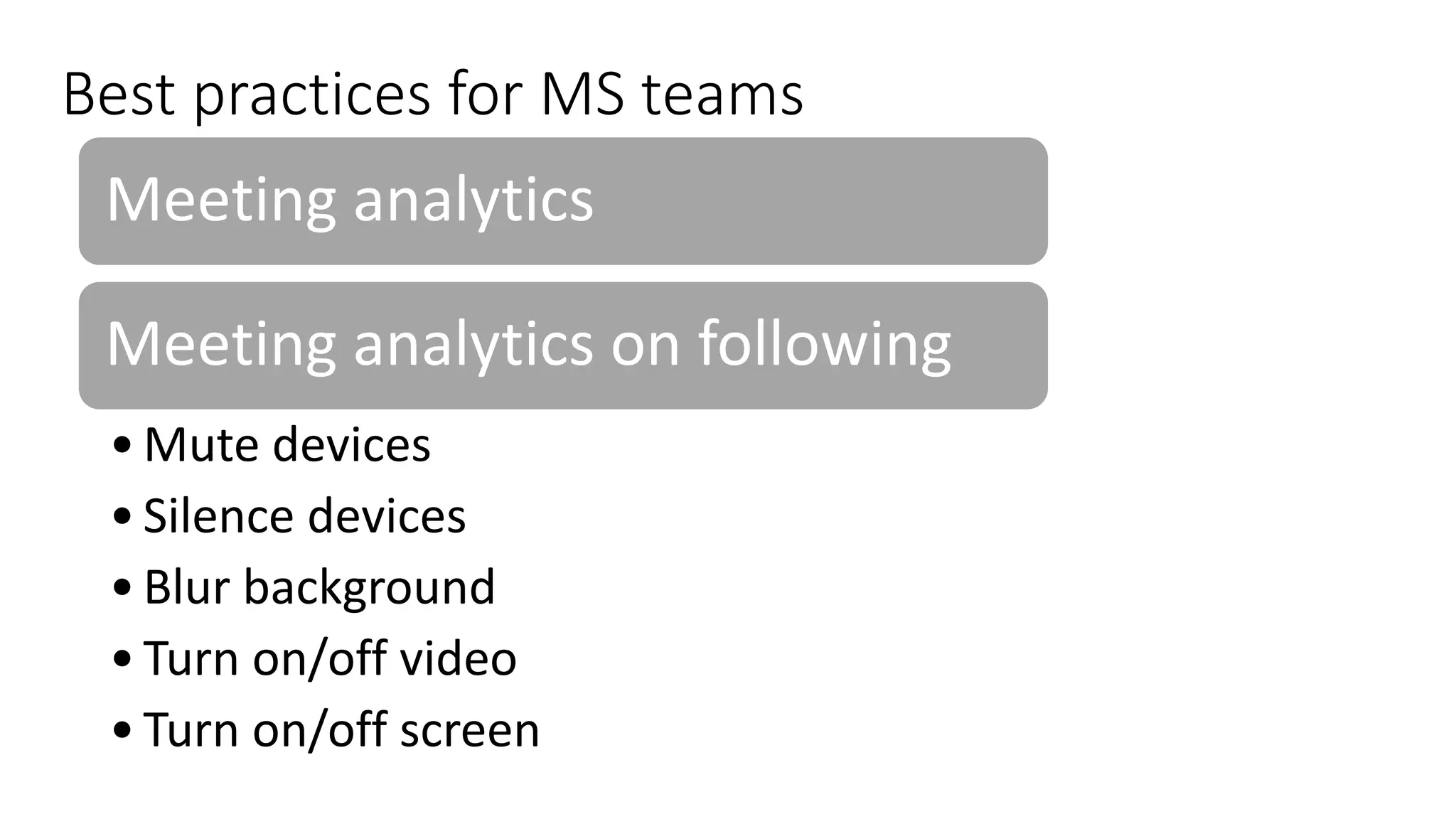 MS teams- meeting features and analytics. | PPTX