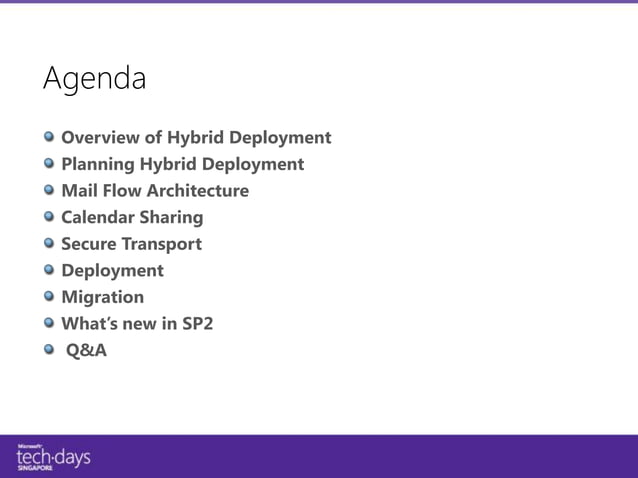 MS TechDays 2011 - Microsoft Exchange Server and Office 365 Hybrid ...