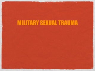 Military Sexual Trauma | KEY