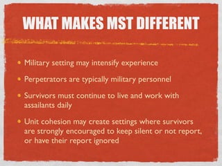 Military Sexual Trauma | KEY