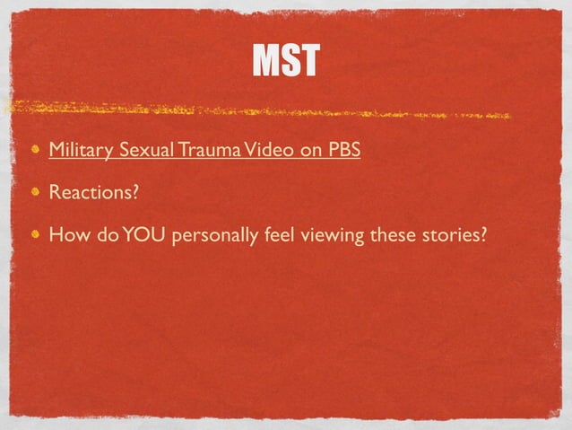 Military Sexual Trauma | KEY