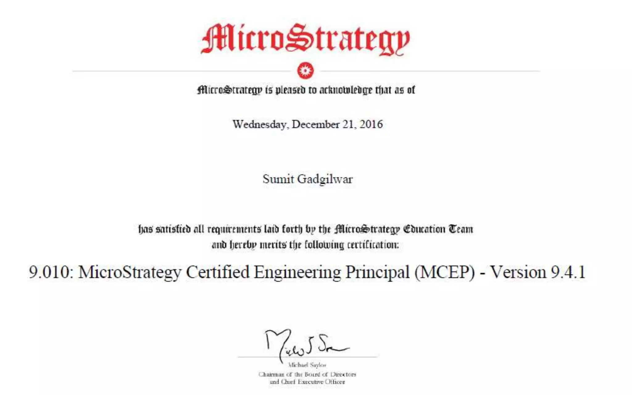 MicroStrategy certifications | PPTX