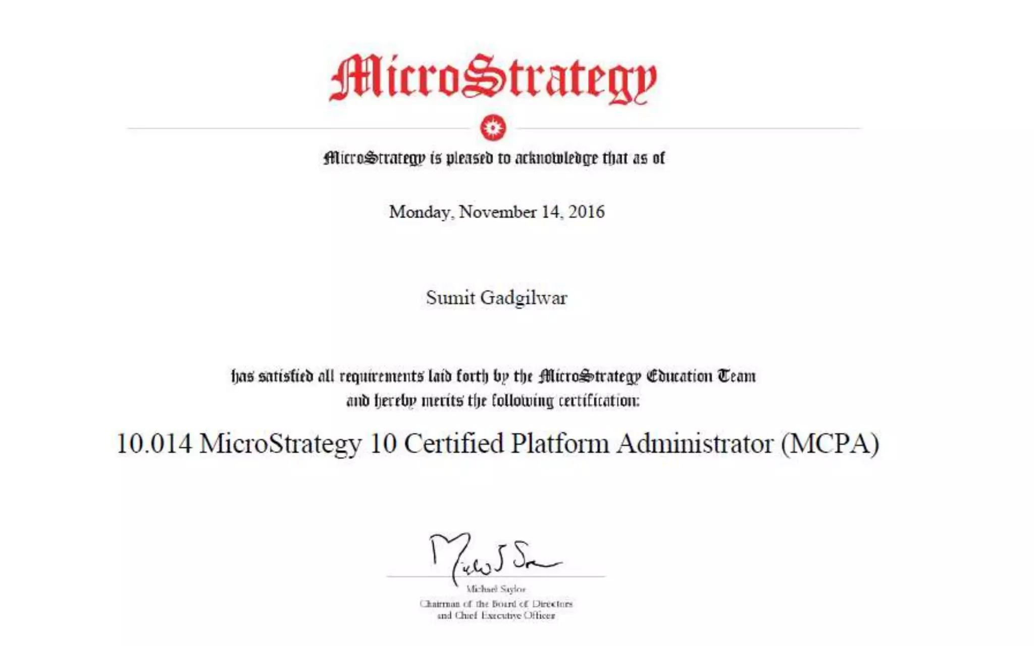 MicroStrategy certifications | PPT