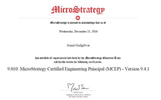 MicroStrategy certifications | PPT