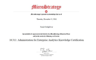 MicroStrategy certifications | PPT