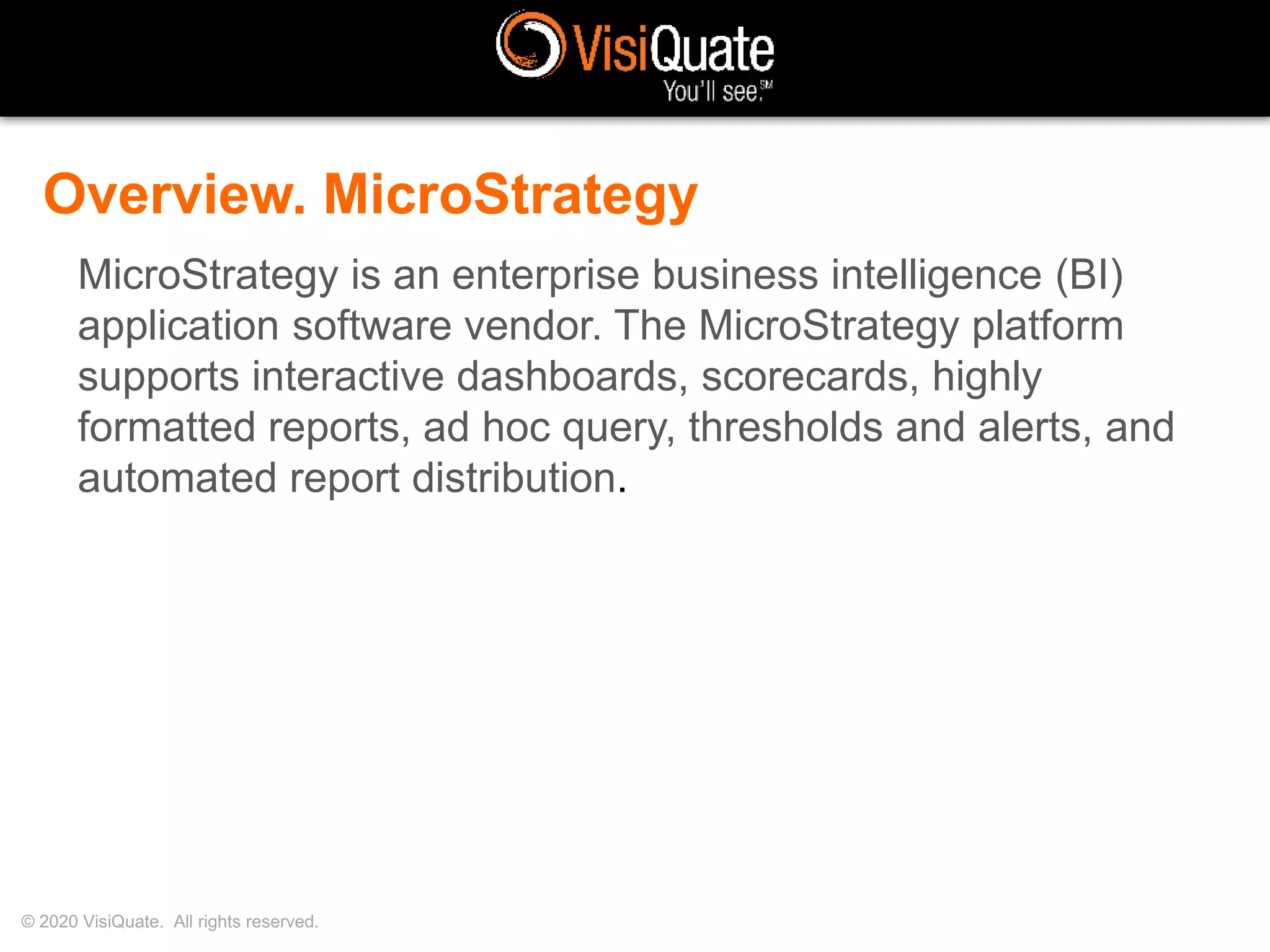 Tableau vs Microstrategy | PPT