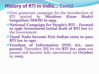 Right to Information India Act 2005.pptx
