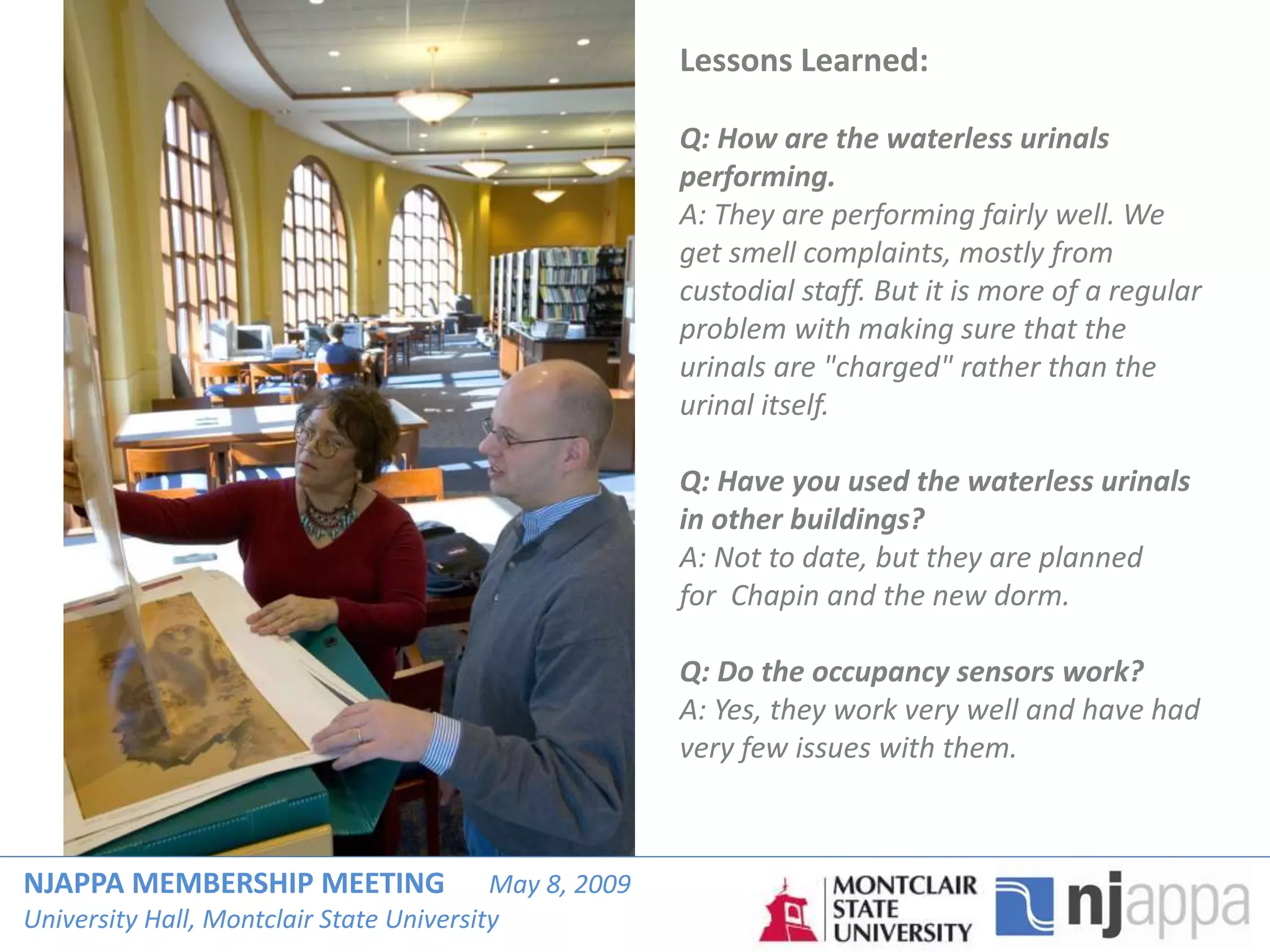 Presentation & Building Tour of University Hall (APPA 2009) | PPTX