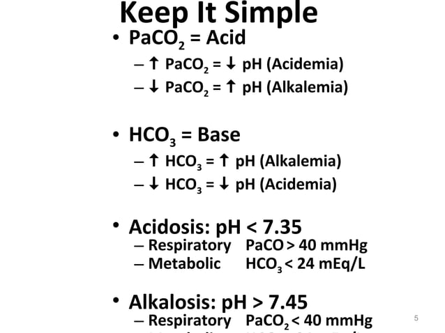 Acid base imbalance in medicine | PPT
