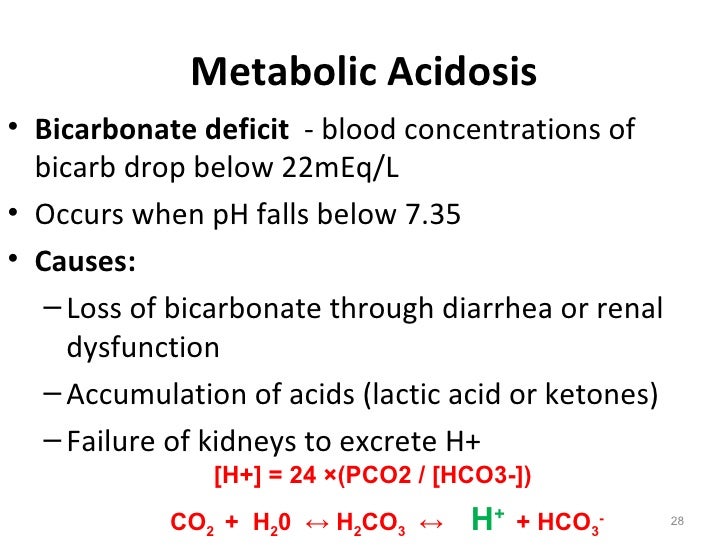Acid base imbalance in medicine