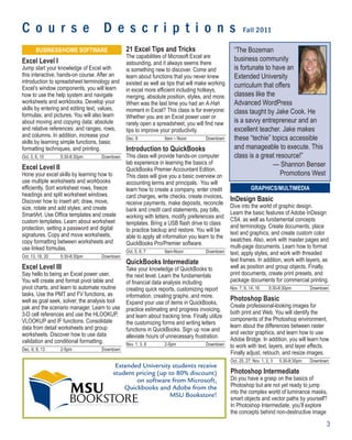 MSU Extended University Fall 2011 course catalog | PDF