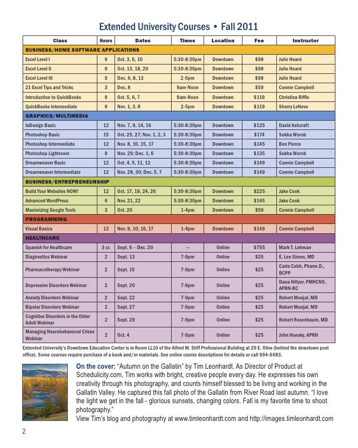 MSU Extended University Fall 2011 Course Catalog MSU Extended University Fall 2011 Course Catalog