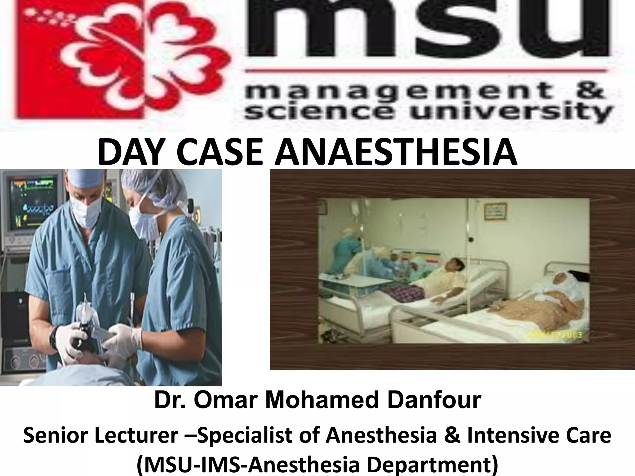 Day case anesthesia | PDF