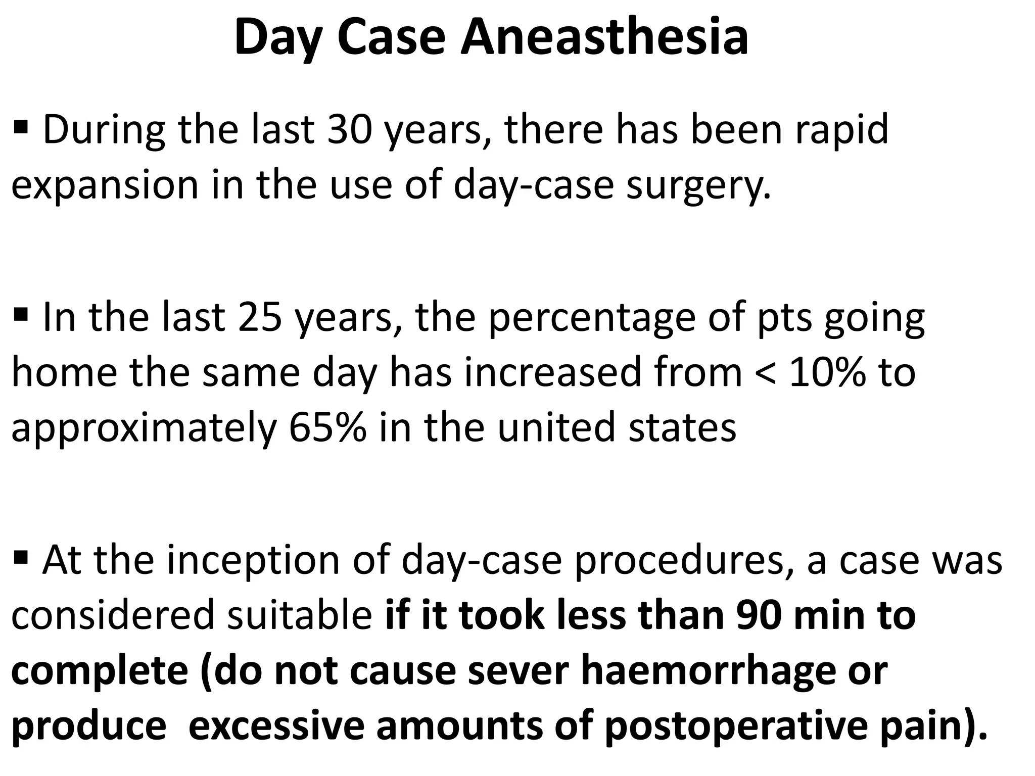 Day case anesthesia | PDF