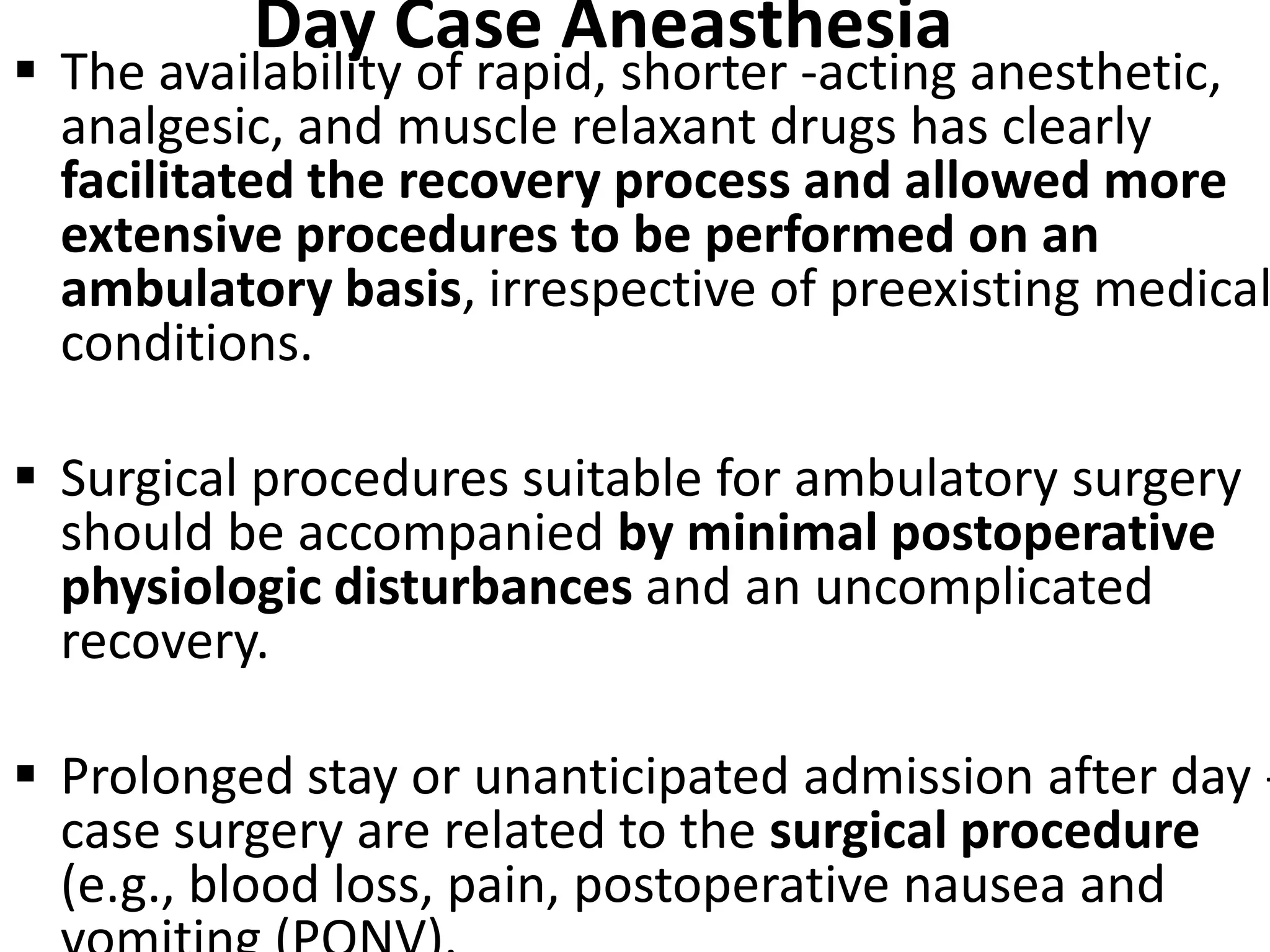 Day case anesthesia | PDF