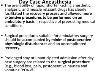 Day case anesthesia | PDF