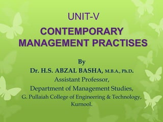 Contemporary Management Practices | PPTX