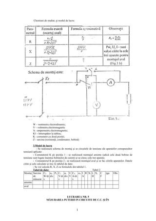 Măsurări de rezistente cu puntea wheatstone | DOC