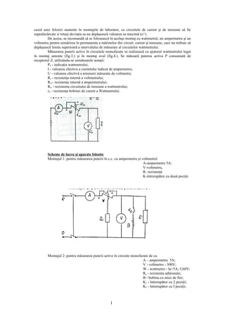 Măsurări de rezistente cu puntea wheatstone | DOC