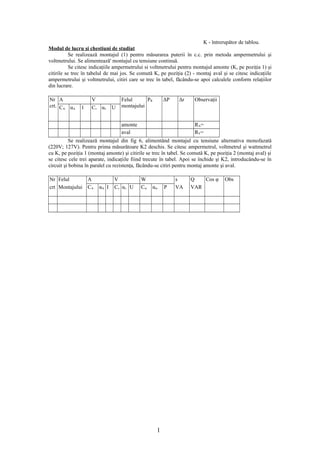 Măsurări de rezistente cu puntea wheatstone | DOC