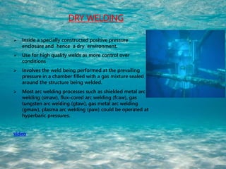 UNDERWATER WELDING | PPTX