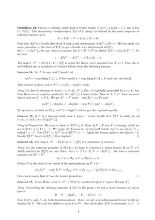 Hecke Curves and Moduli spcaes of Vector Bundles | PDF