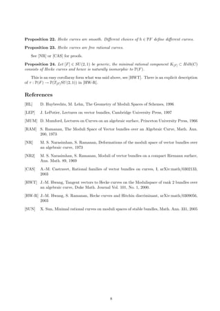 Hecke Curves and Moduli spcaes of Vector Bundles | PDF