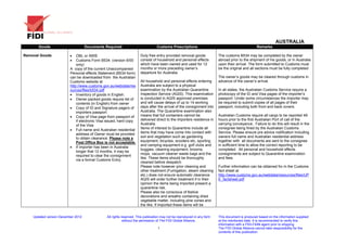 Customs Rules & regulation for moving to Australia | PPT