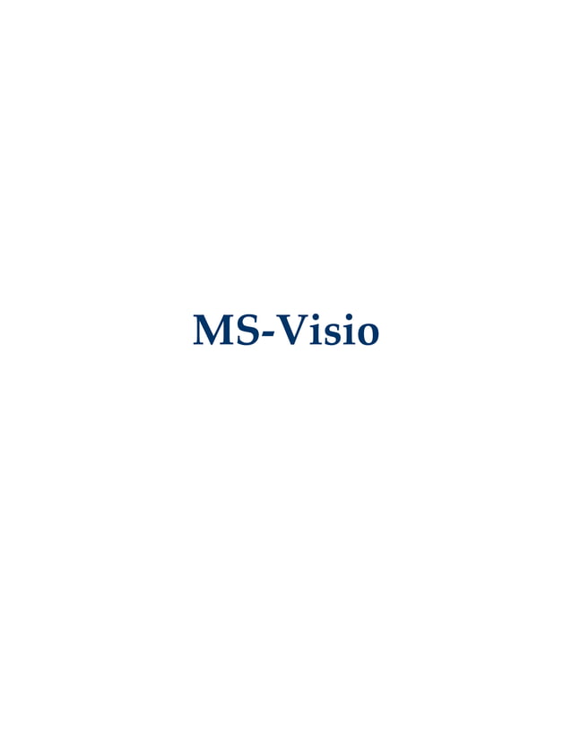 Ms Visio | DOC | Graphics Software | Computer Software and Applications