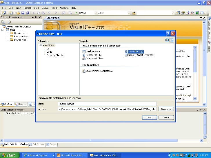 Microsoft Vs C Add A Project