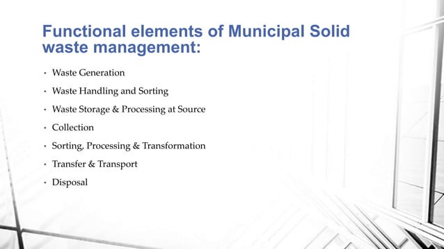 Muncipal Solid Waste Management | PPTX