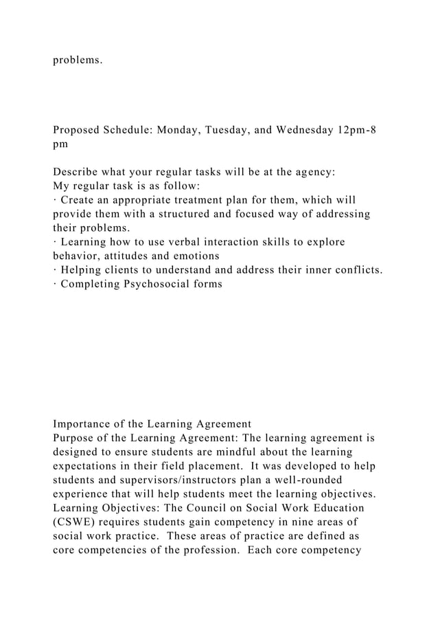 MSW Advanced Clinical Concentration -Student Learning AgreementW.docx