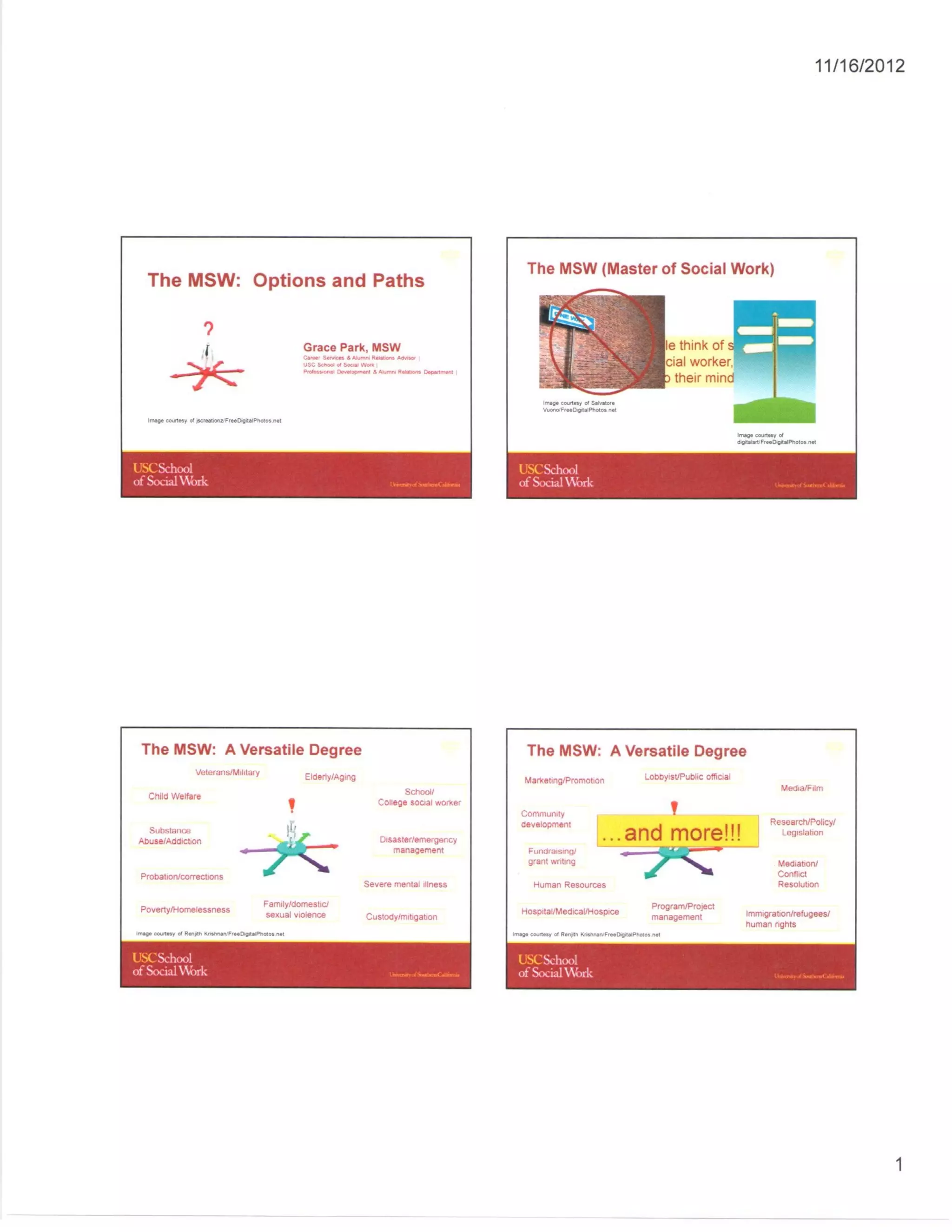MSW Career Options Presentation | PDF | Resume Writing and Advice | Job Search