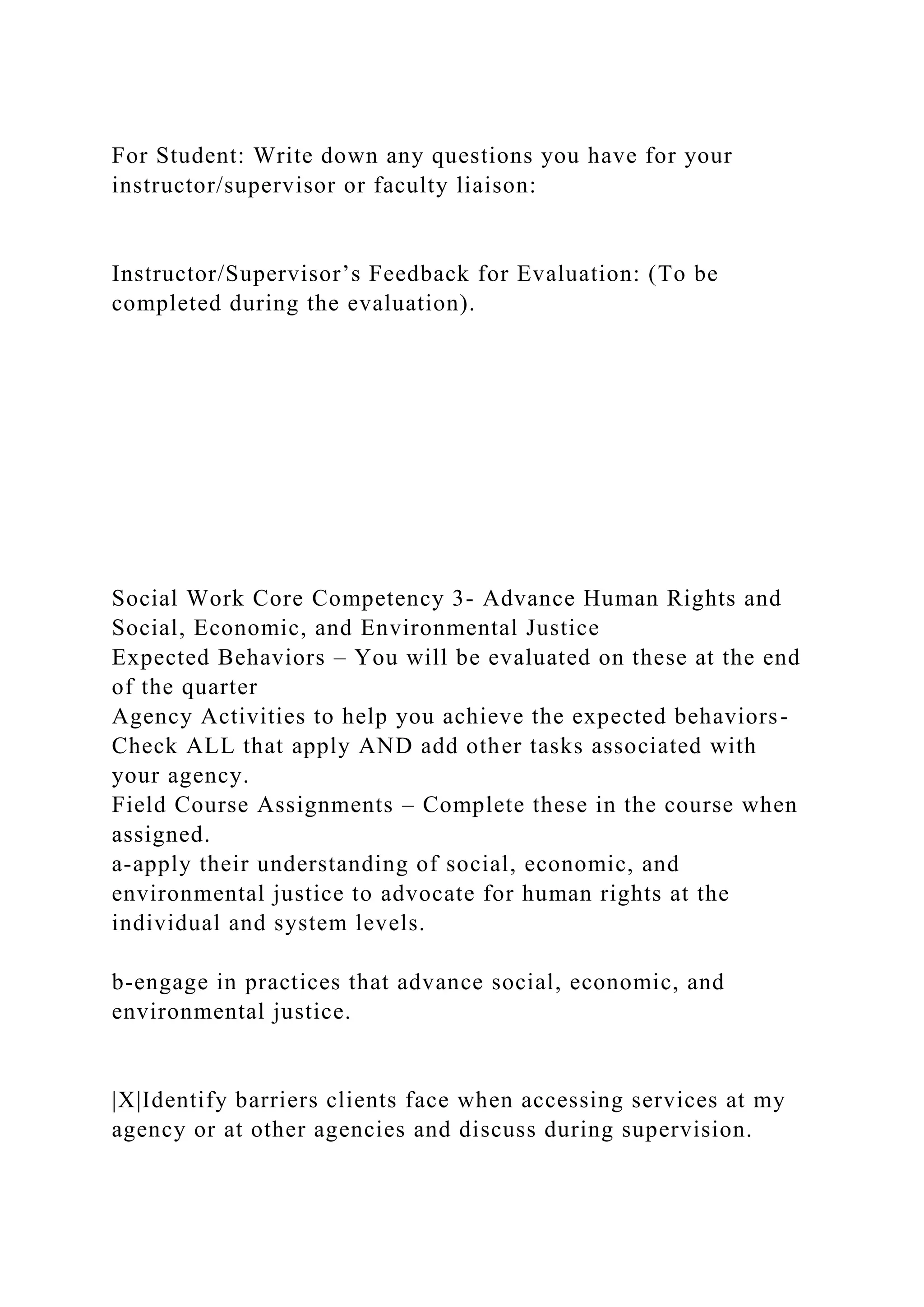 MSW Foundation Year -Student Learning AgreementWalden University.docx | Adoption and Fostering ...