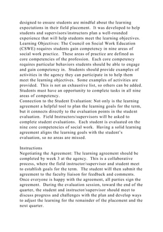 MSW Foundation Year -Student Learning AgreementWalden University.docx